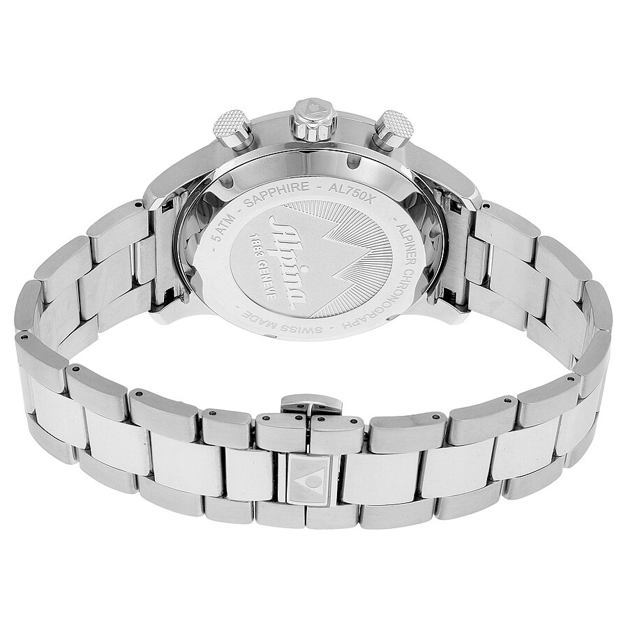 Alpina Alpiner Chronograph Automatic Silver Dial Steel Men's Watch AL ...