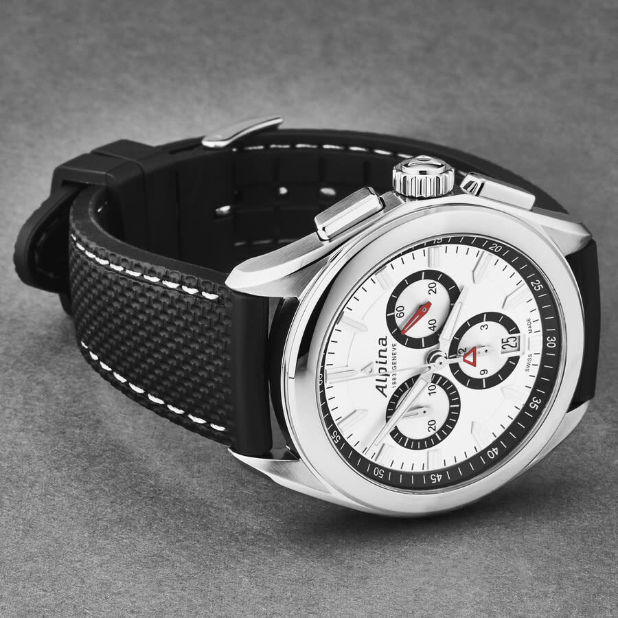 Alpina Alpiner Chronograph Quartz Silver Dial Men's Watch AL-373SB4E6 ...