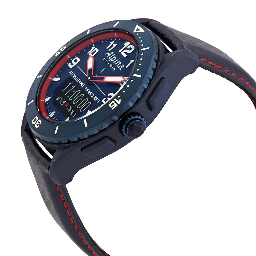 Alpina AlpinerX Chronograph Quartz Analog-Digital Blue Dial Men's Smart ...