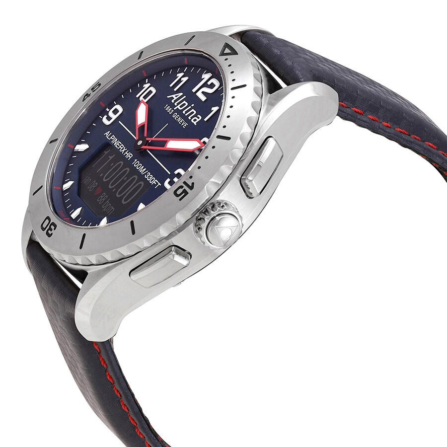 Alpina AlpinerX Chronograph Quartz Analog-Digital Blue Dial Men's Smart ...