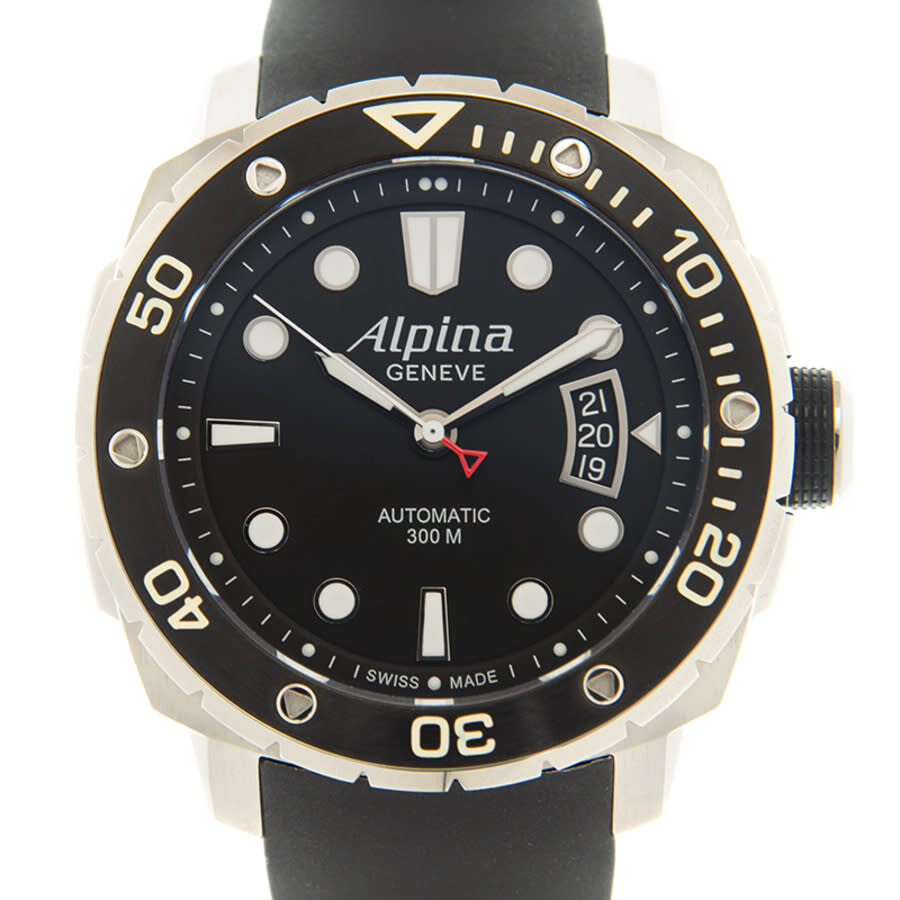 Alpina Seastrong Diver 300 Automatic Black Dial Men's Watch AL ...