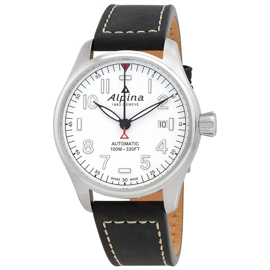 Alpina Startimer Pilot Automatic White Dial Men's Watch AL-525S3S6 ...