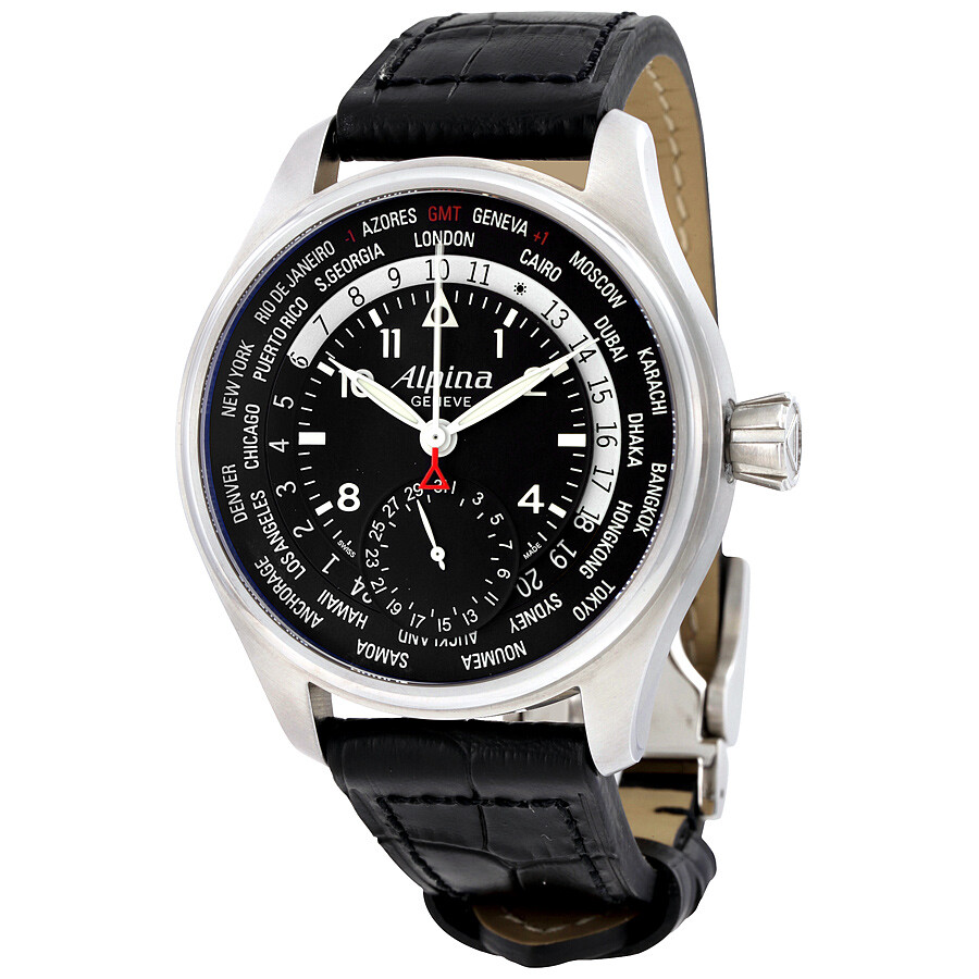 Alpina Startimer Pilot Manufacture Worldtimer Automatic Men's Watch AL ...