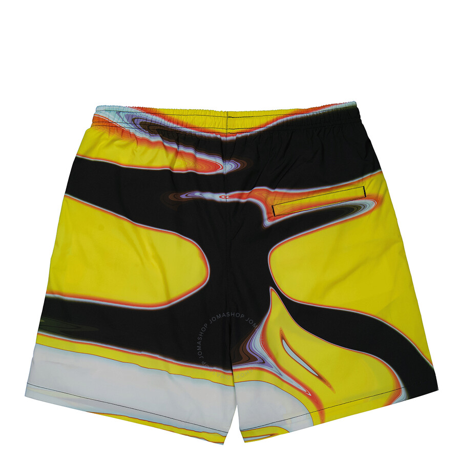 Ambush Men's Yellow/Black Abstract Patterned Swim Short, Size Large ...
