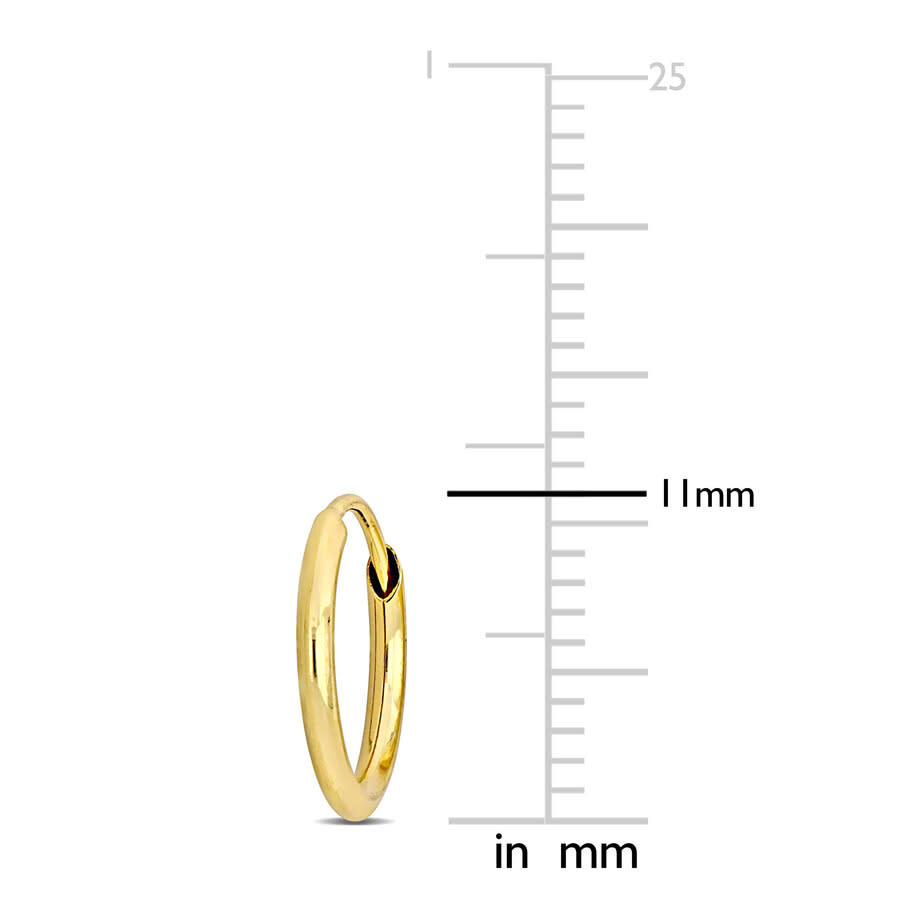 Amour 11mm Hoop Earrings in 14k Yellow Gold JMS011015 - Jewelry - Jomashop