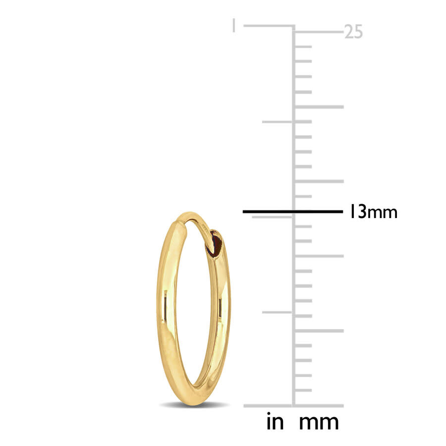 Amour 13mm Hoop Earrings in 14k Yellow Gold JMS011016 - Jewelry - Jomashop