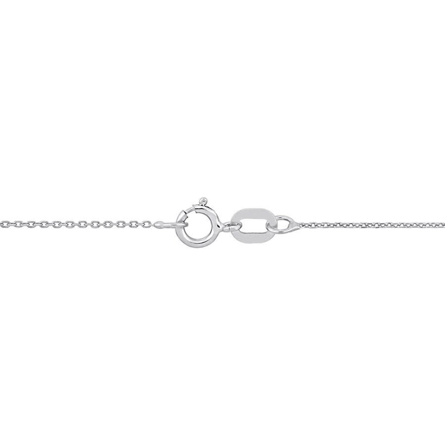 Amour 0.7mm Diamond-cut Cable Chain Necklace In 14K White Gold - 16 In ...