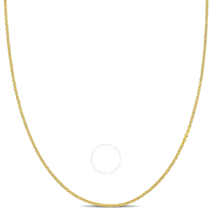 Amour 1.6mm Round Cable Chain Necklace In 14K Yellow Gold - 18 In ...