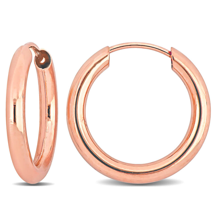 Amour 15mm Hoop Earrings in 14k Rose Gold JMS011032 - Jewelry - Jomashop