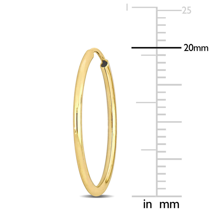 Amour 20mm Hoop Earrings in 14k Yellow Gold JMS011017 - Jewelry - Jomashop
