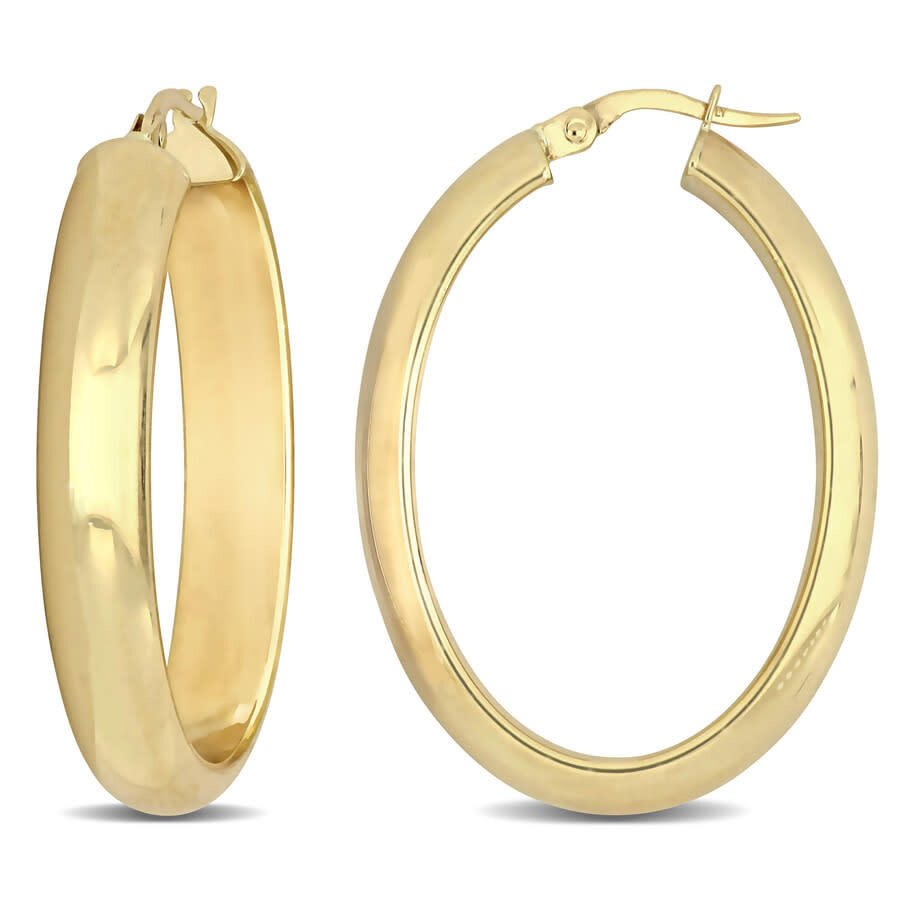 Amour 28mm Oval Hoop Earrings in 10k Yellow Gold JMS011011 - Jewelry ...