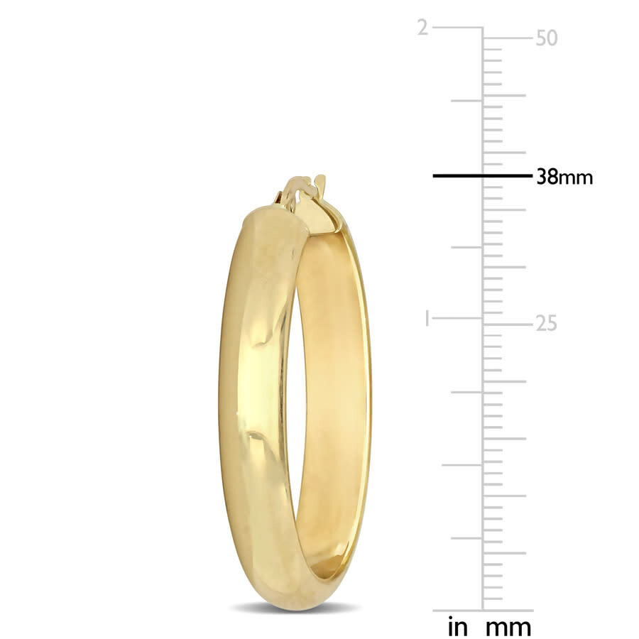 Amour 28mm Oval Hoop Earrings in 10k Yellow Gold JMS011011 - Jewelry ...