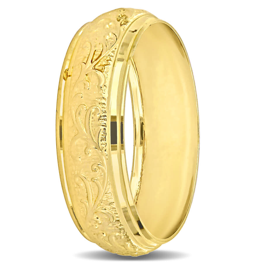 Amour 6mm Antique Filigree Wedding Band In 14K Yellow Gold JMS010523-4 ...