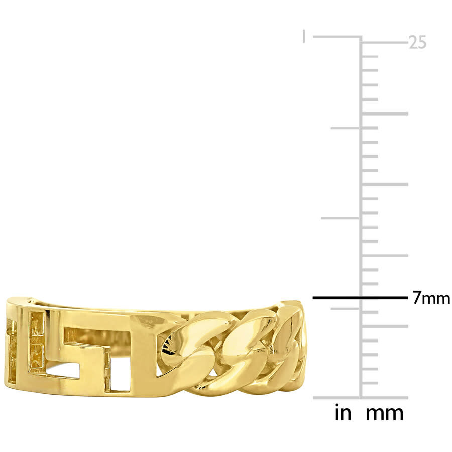 Amour Interlocking and Greek Key Design Ring in 14k Yellow Gold ...