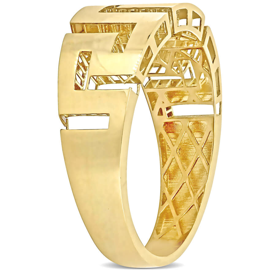 Amour Men's Greek Key Design Ring in 14k Yellow Gold JMS011280-10 ...