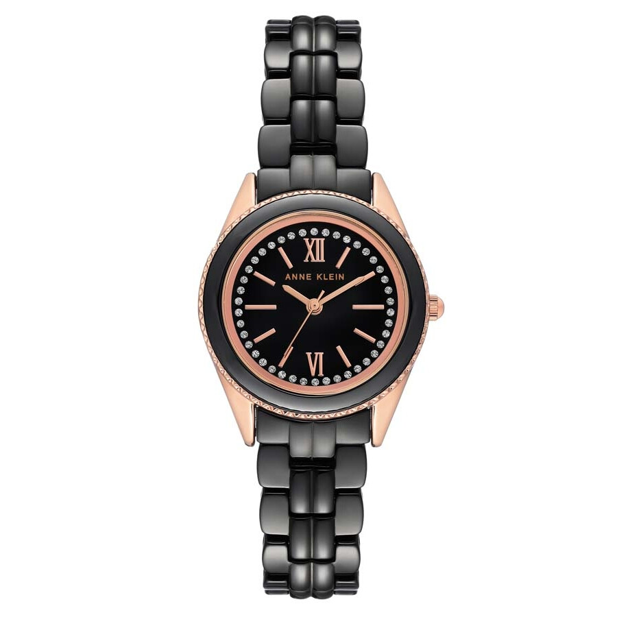 Anne Klein Black Dial Ladies Watch AK/3410BKRG 086702640393 - Watches ...