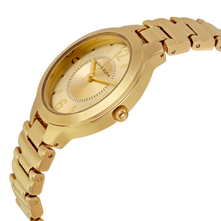 Anne Klein Gold Dial Gold-plated Ladies Watch 1450CHGB 086702529674 ...