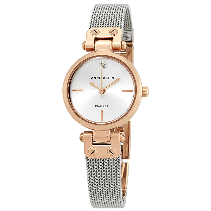 Anne Klein Diamond Silver Dial Ladies Watch 3003SVRT 086702609048 ...