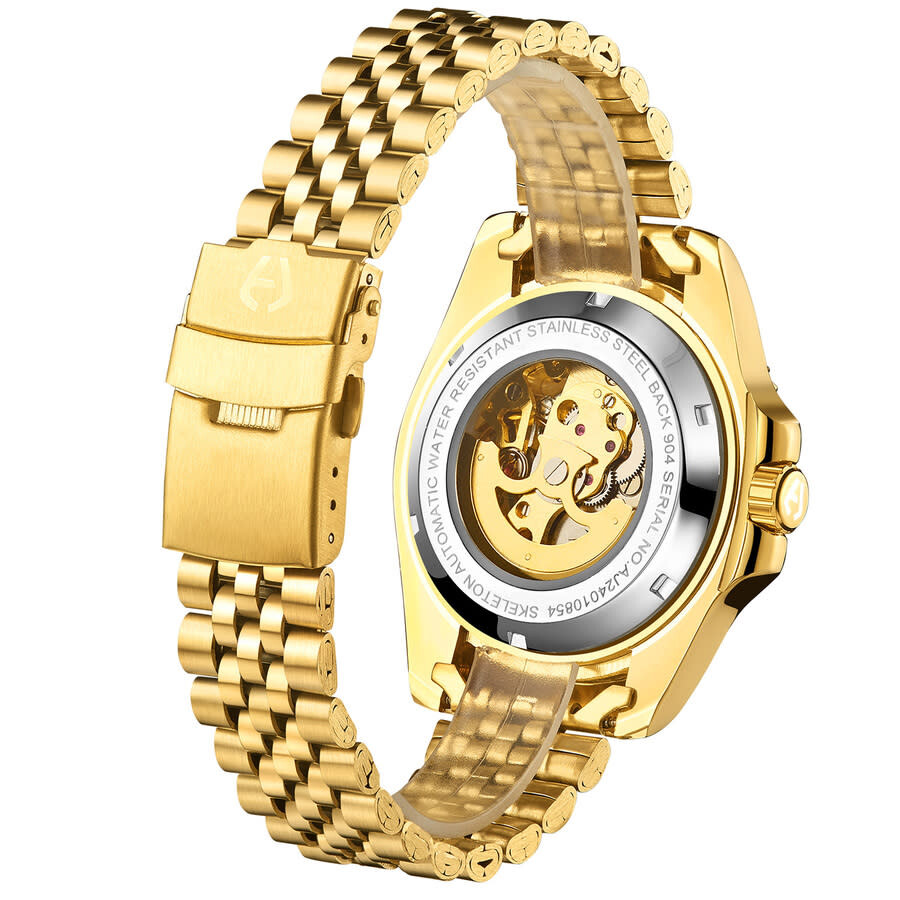 Anthony James Skeleton Sports Gold-tone Dial Men's Watch AJ007 ...