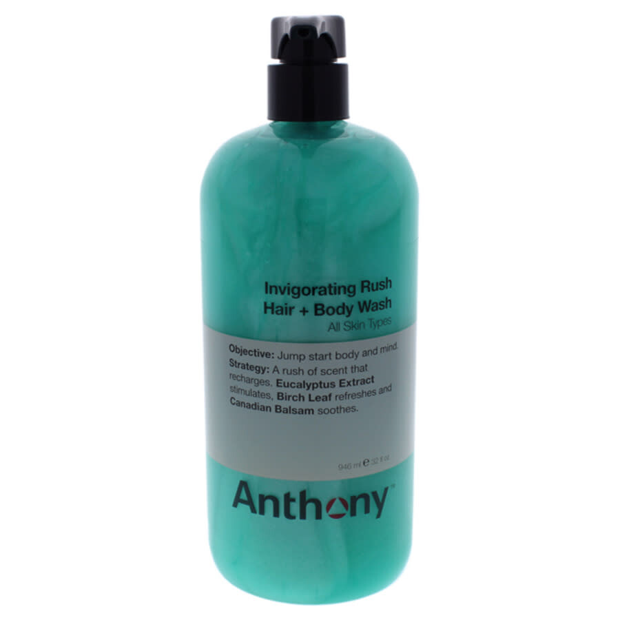 Anthony Unisex Invigorating Rush Hair and Body Wash 32 oz Bath & Body ...