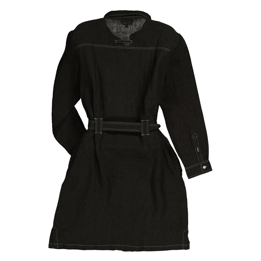 A.P.C. Ladies Military Khaki Robe Erilda Linen Shirt Dress, Brand Size ...