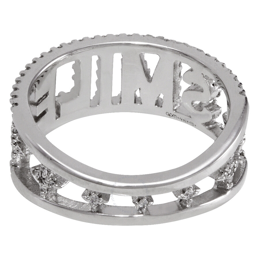 Apm Monaco Ladies Sterling Silver Smile Ring A18843OX - Jewelry, APM ...