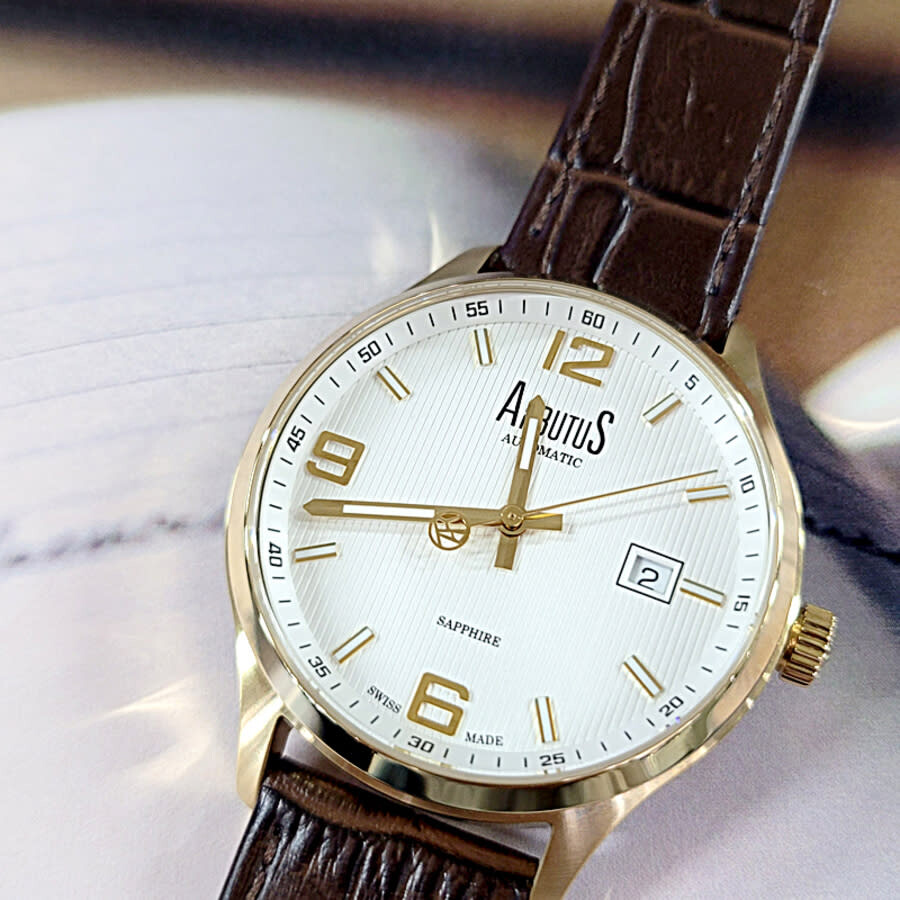 Arbutus Swiss-made Collection Automatic Silver Dial Men's Watch ...