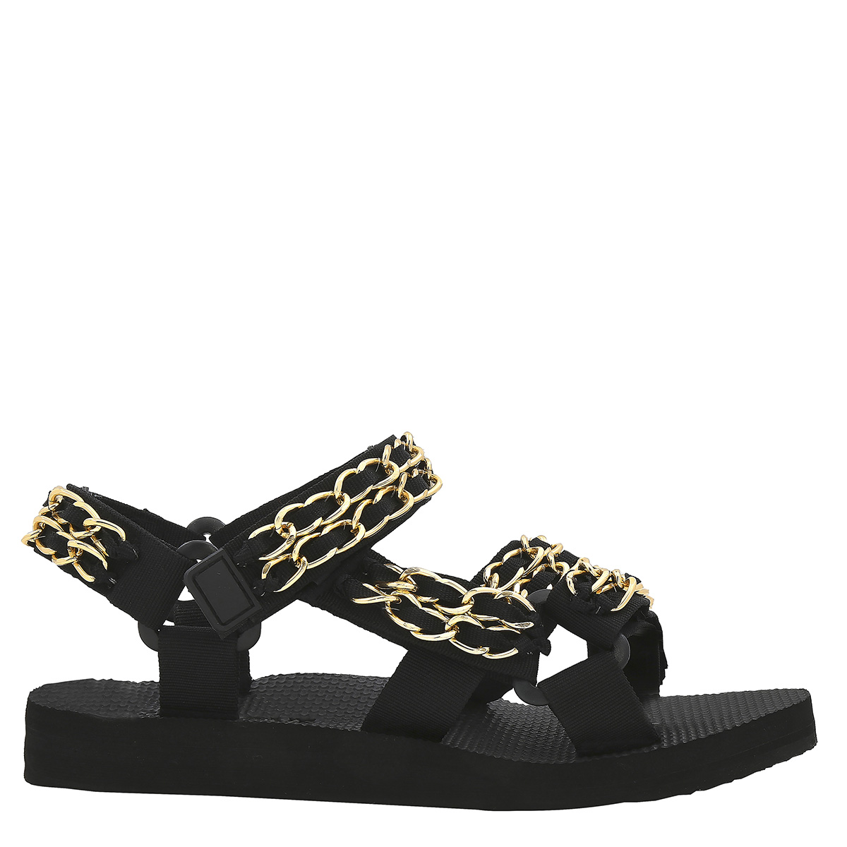 Arizona Love Ladies Trio Gold Trekky Chain Sandals, Brand Size 36 ( US ...