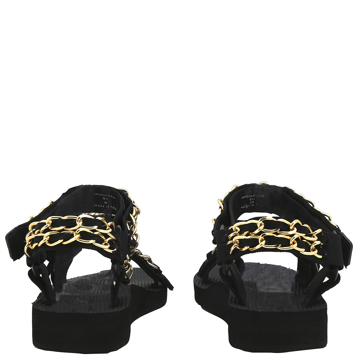 Arizona Love Ladies Trio Gold Trekky Chain Sandals, Brand Size 36 ( US ...