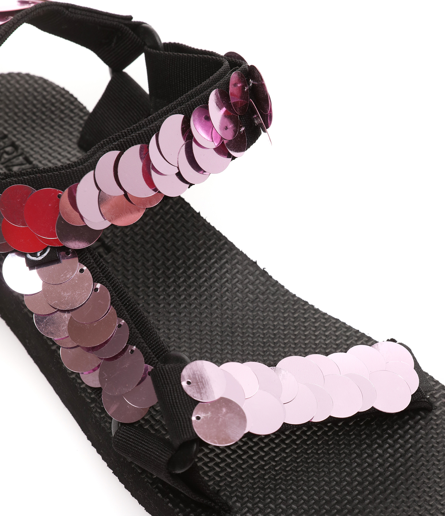 Arizona Love Pink Trekky Sequins Flat Sandals, Brand Size 37 ( US Size ...