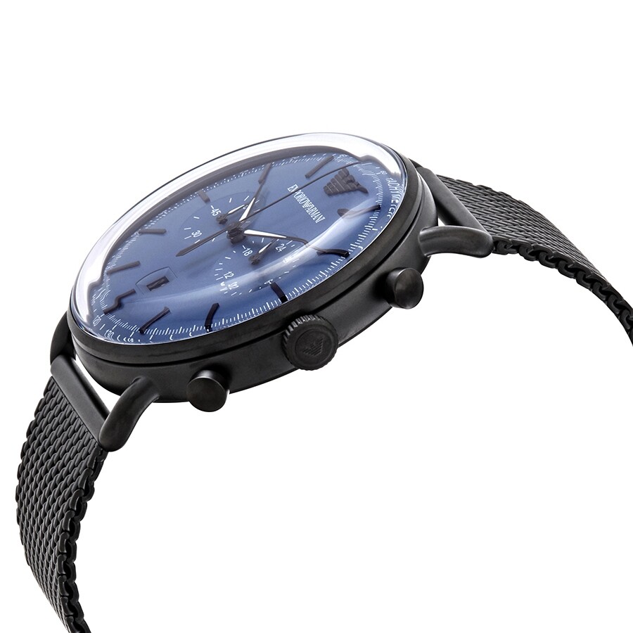 Emporio Armani Chronograph Quartz Blue Dial Men's Watch AR11201 ...