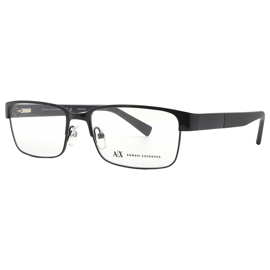 Armani Exchange Demo Rectangular Men's Eyeglasses AX1017 6000 56 ...
