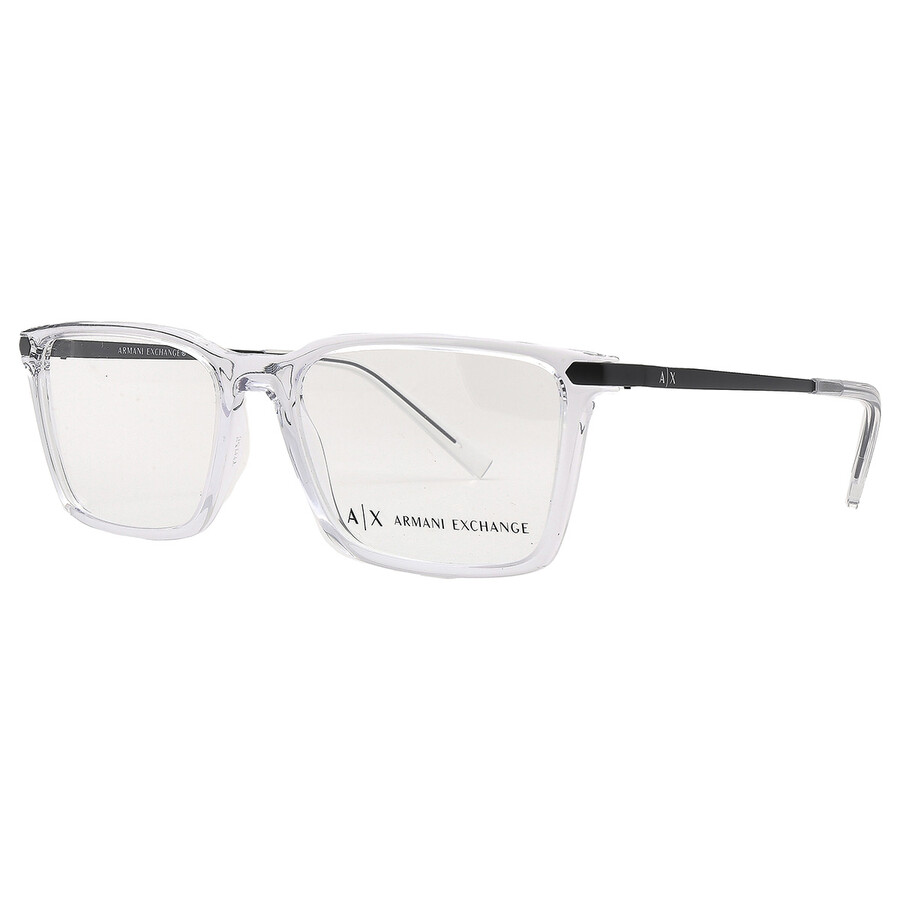 Armani Exchange Demo Rectangular Men's Eyeglasses AX3077 8333 54 ...