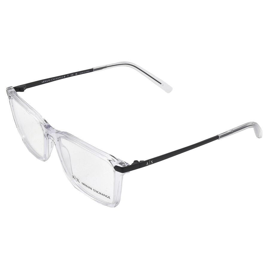 Armani Exchange Demo Rectangular Men's Eyeglasses AX3077 8333 54 ...