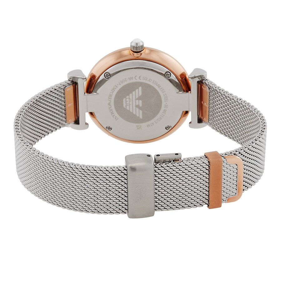 Armani Exchange Gianni T-Bar Retro Quartz White Mother of Pearl Dial ...