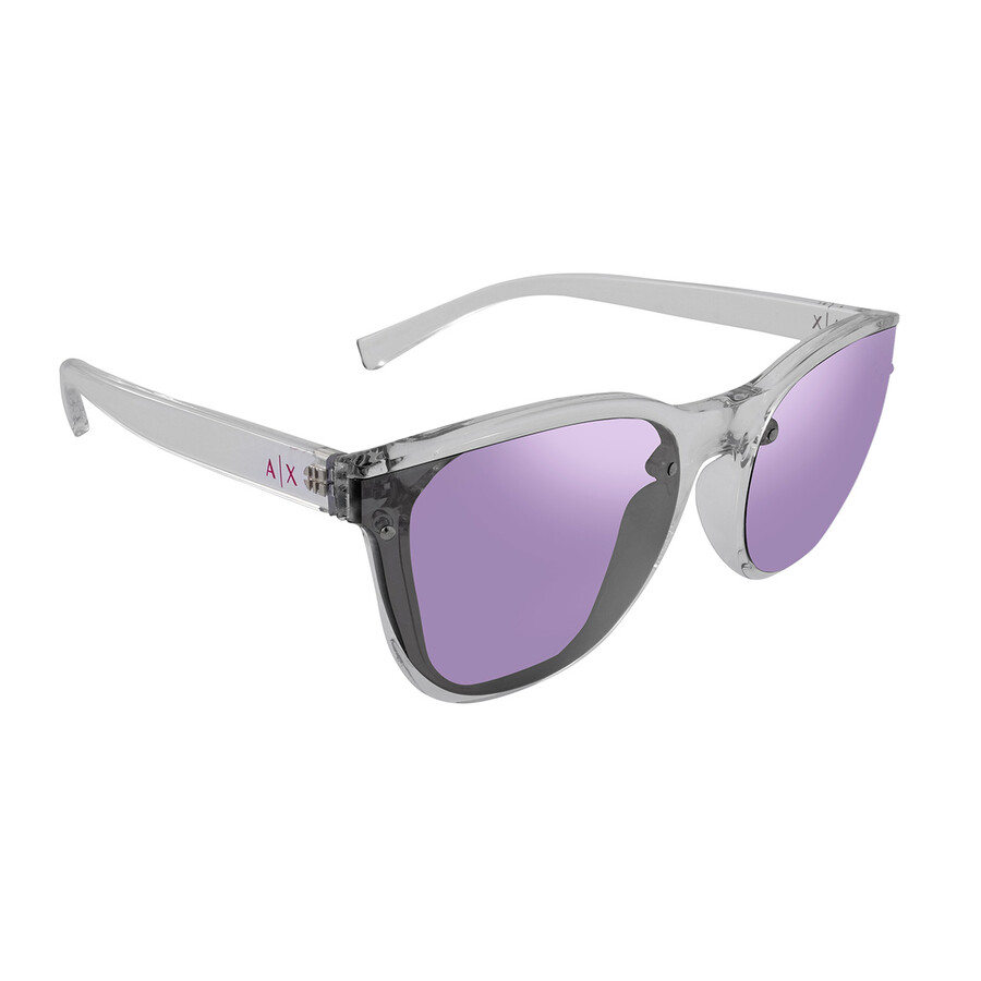Armani Exchange Mirror Pink Square Ladies Sunglasses AX4097S 82355R 60 7895653200753 ...