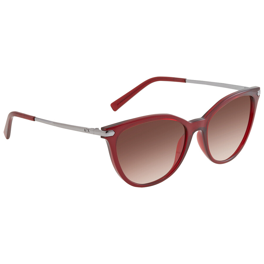 Armani Exchange Pink Gradient Cat Eye Ladies Sunglasses AX4107S 829813 55 8056597424271 ...