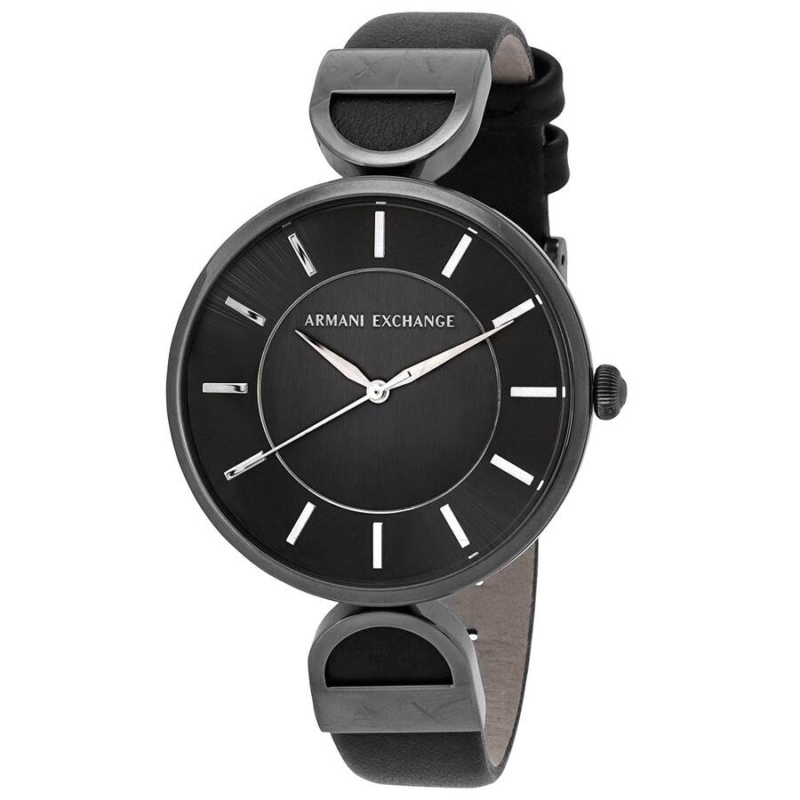 Armani Exchange Quartz Grey Dial Ladies Watch AX5378 - Watches - Jomashop