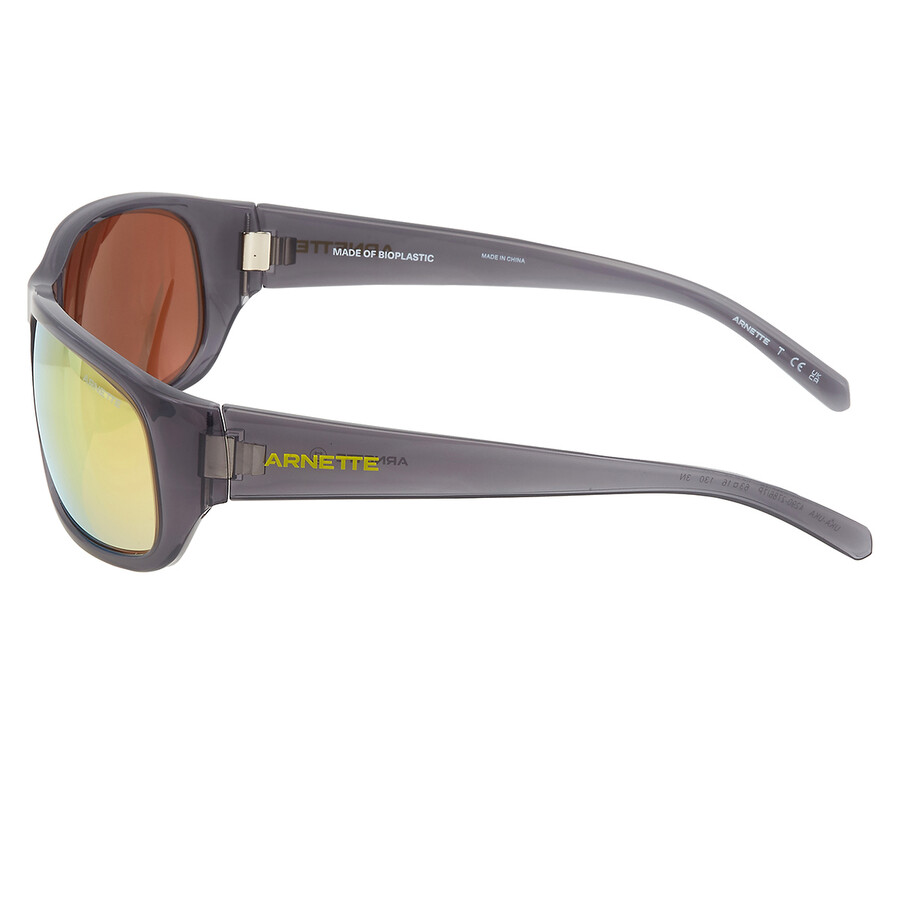 Arnette UKA-UKA Brown Orange 24K Iridium Rectangular Men's Sunglasses ...