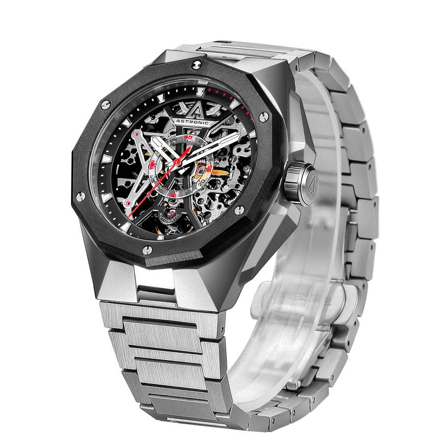 Astronic Apache Skeleton Automatic Gunmetal Dial Men's Watch AVE-64B-BK ...