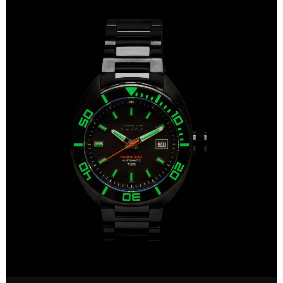 Audaz Pacific Blue T25 Automatic Black Dial Men's Watch ADZ-2090-01 ...