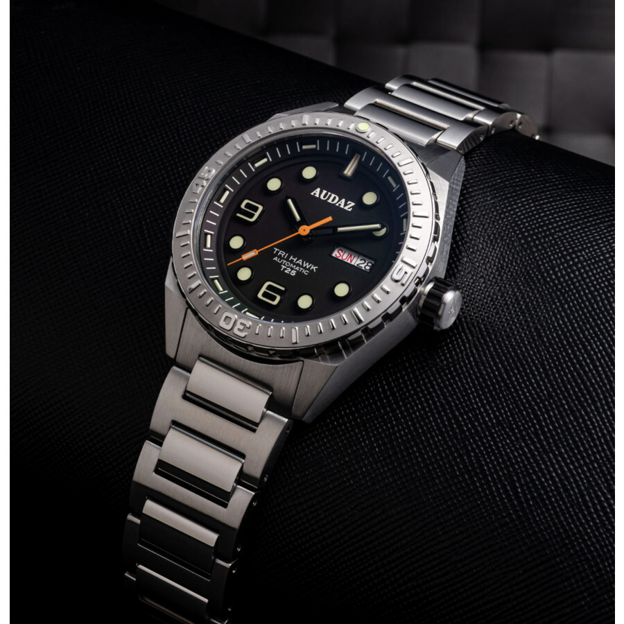 Audaz Tri-Hawk Tritium Automatic Black Dial Men's Watch ADZ-4010-01 ...