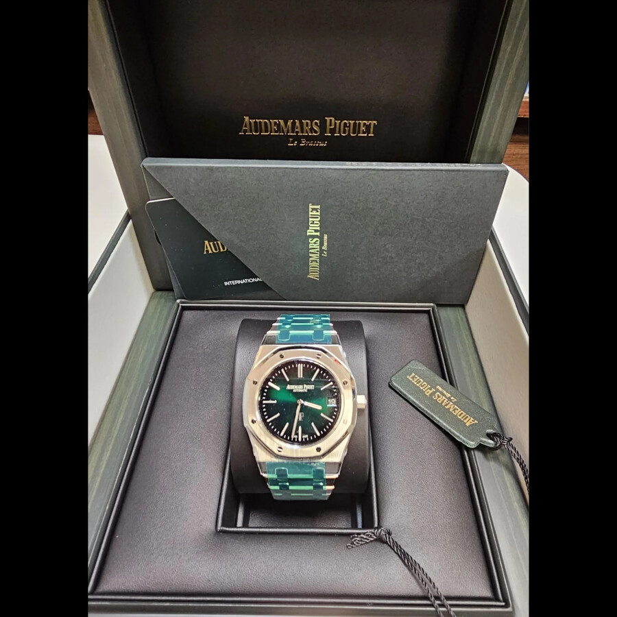 Audemars Piguet Royal Oak "50th Anniversary" Automatic Green Dial Men's ...
