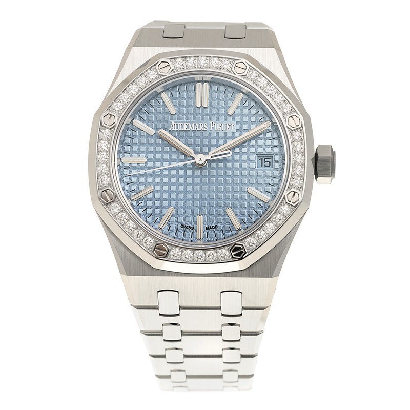 Audemars Piguet Royal Oak Automatic Diamond Blue Dial Ladies Watch ...