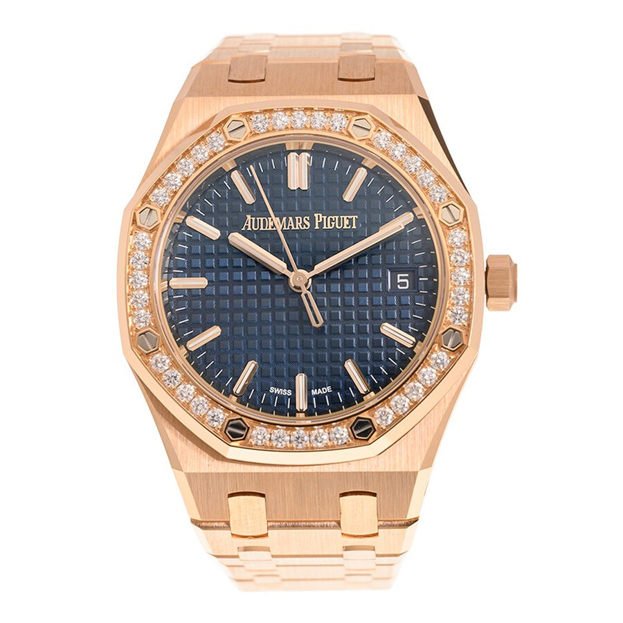 Audemars Piguet Royal Oak Automatic Diamond Blue Dial Ladies Watch ...