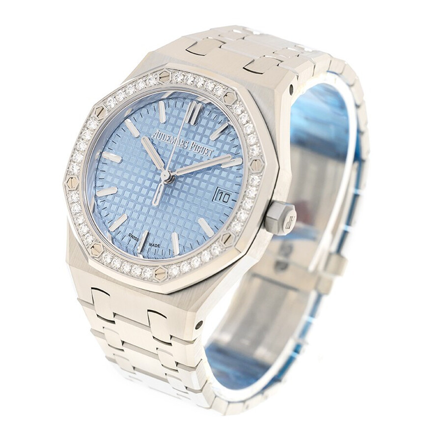 Audemars Piguet Royal Oak Automatic Diamond Blue Dial Ladies Watch ...