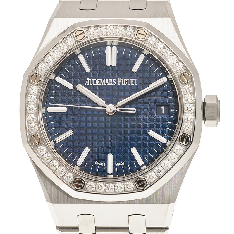 Audemars Piguet Royal Oak Automatic Diamond Blue Dial Unisex Watch ...