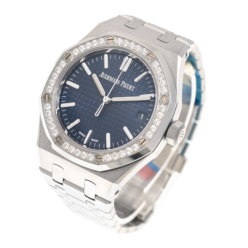 Audemars Piguet Royal Oak Automatic Diamond Blue Dial Unisex Watch ...
