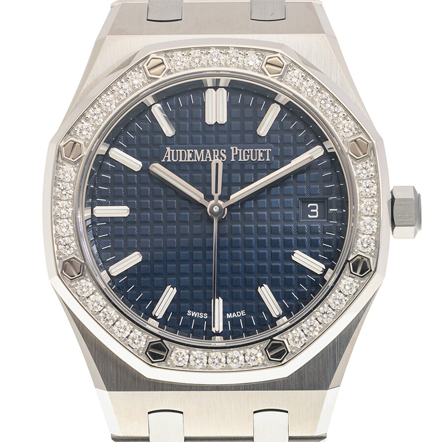 Audemars Piguet Royal Oak Automatic Diamond Blue Dial Unisex Watch ...