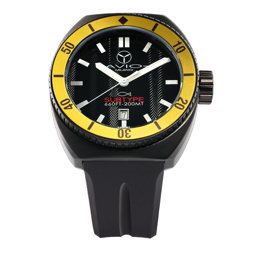Avio Milano Subtype Black Men's Watch SUB BK YW - Watches, Subtype ...